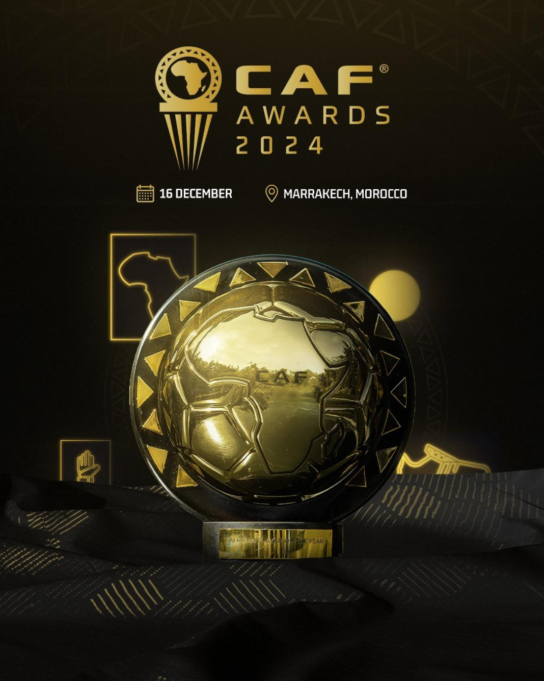 CAF Awards 2024: a Marrakech il 16 dicembre, Lookman favorito